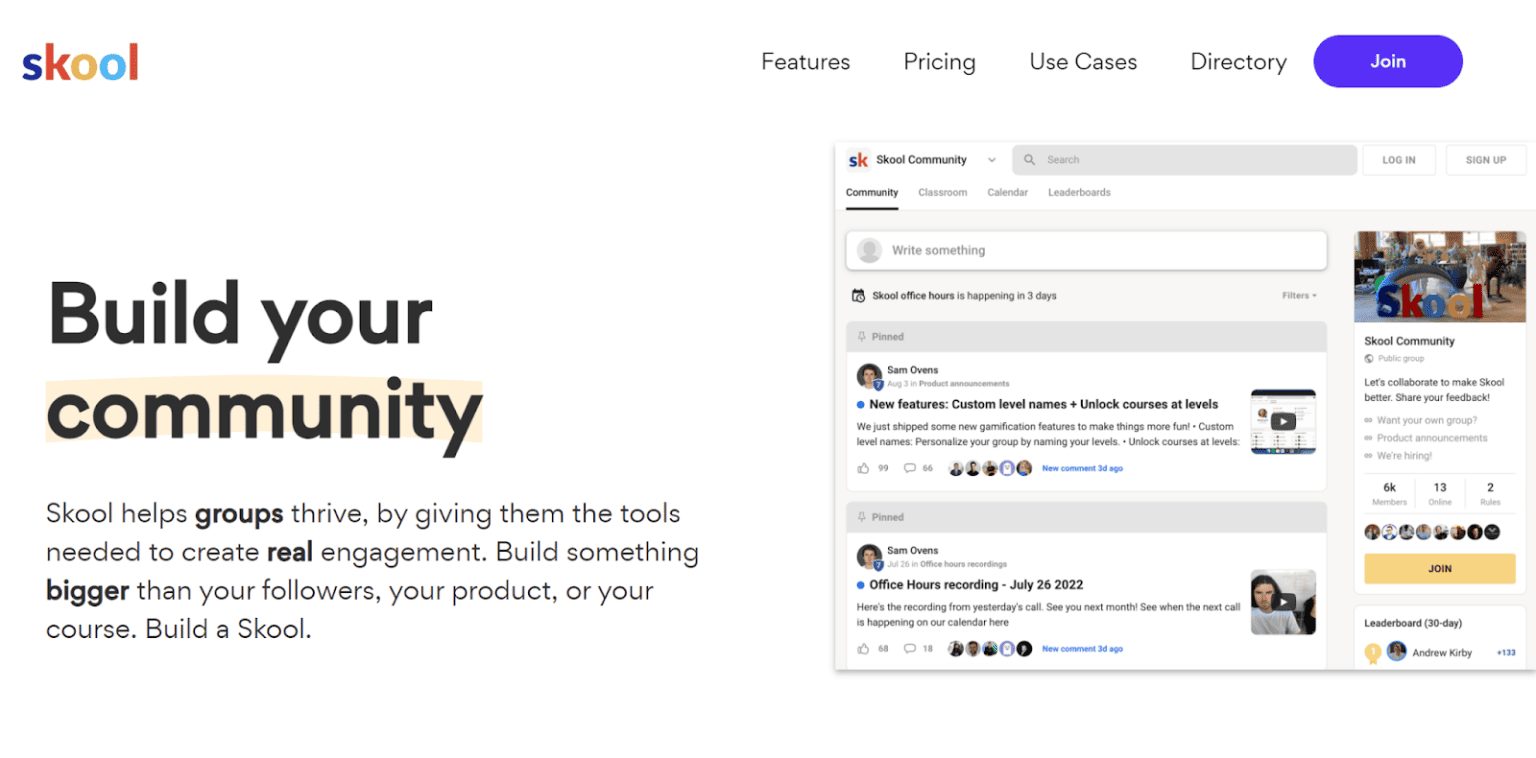 Skool Guide: Overview, Pricing, Features, Review ⋆ Side Gig Accelerator